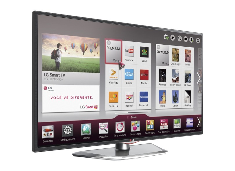 TV LED 42" Smart TV LG Cinema 3D Full HD 3 HDMI 42LA6204 com o Melhor ...