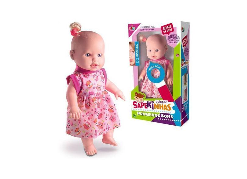 Boneca Bebê Bebezão Sapekinha Primeiros Sons Meninas Coleção - Milk com ...