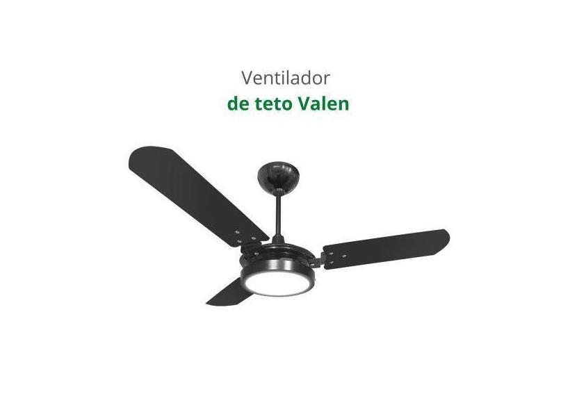 Ventilador De Teto Residencial Valen Motor Grande Silencioso 127V - 15 ...