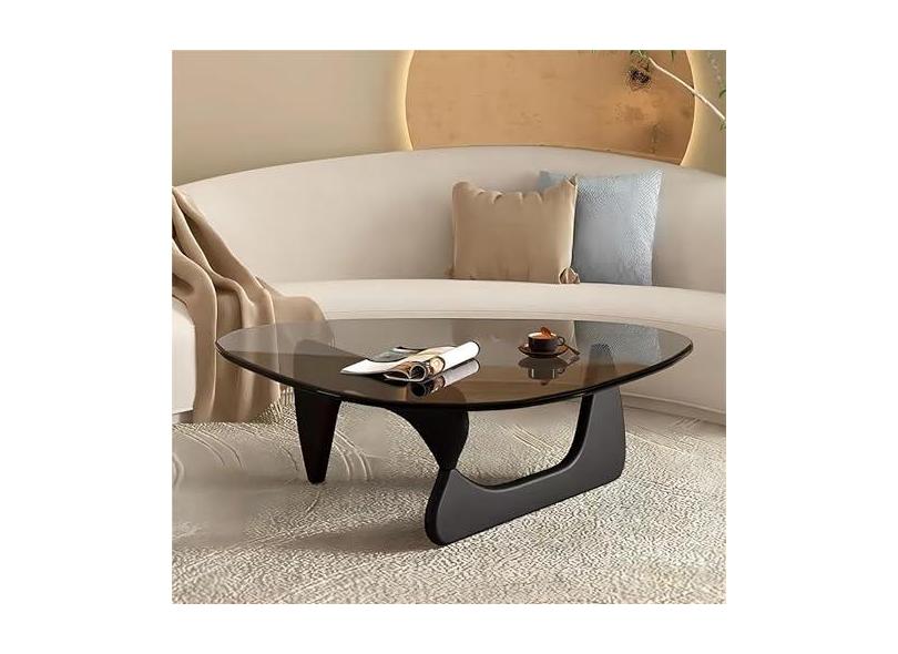 Mesa de centro de vidro para sala de estar, mesa central moderna de ...