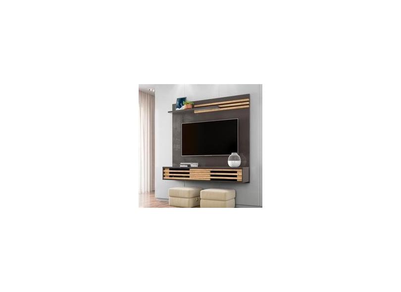 Painel Home para TV até 55 Polegadas Frizz Sublime Titânio/Carvalho ...