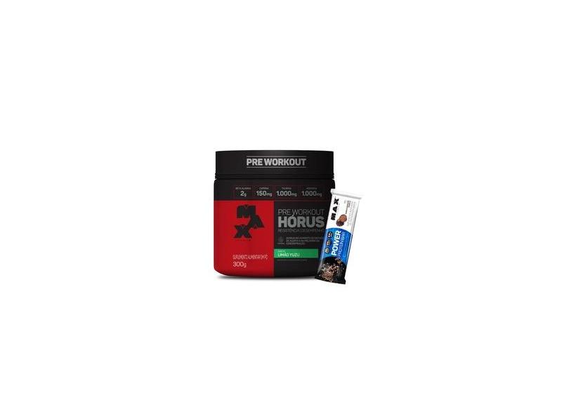 Pré Treino Workout HÓRUS 300gr - Max Titanium + Power Protein Bar 1 ...