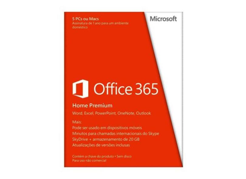 SOFTWARE MICROSOFT OFFICE 365 HOME PREMIUM com o Melhor Preço é no Zoom