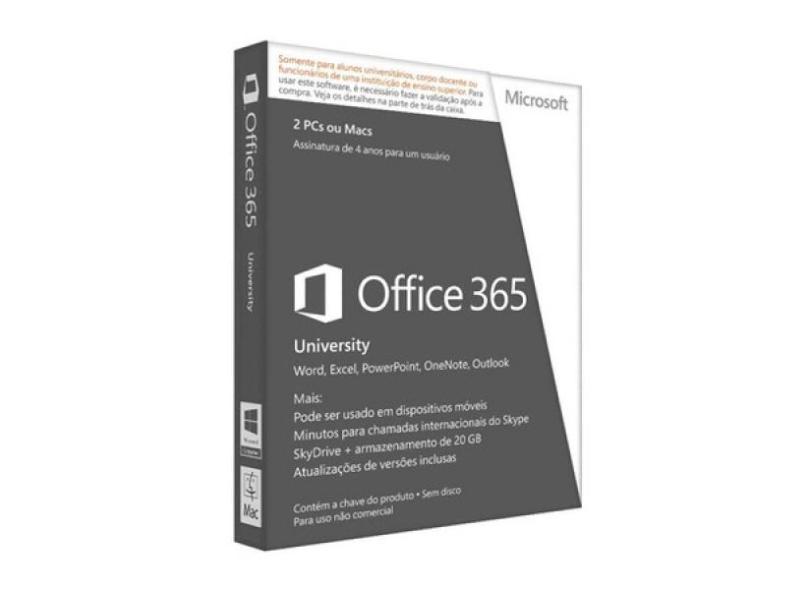 SOFTWARE MICROSOFT OFFICE 365 UNIVERSIDADES com o Melhor Preço é no Zoom