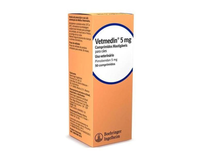 Vetmedin 5 mg Pimobendan para Cães 50 comprimidos com o Melhor Preço é ...