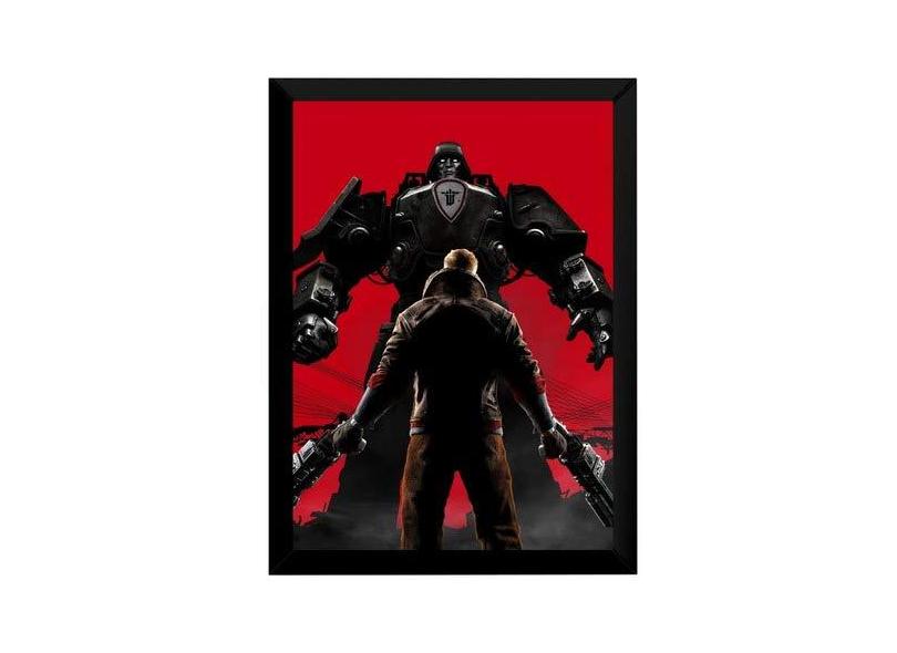 Quadro Wolfenstein Arte Game Poster Moldurado com o Melhor Preço é no Zoom