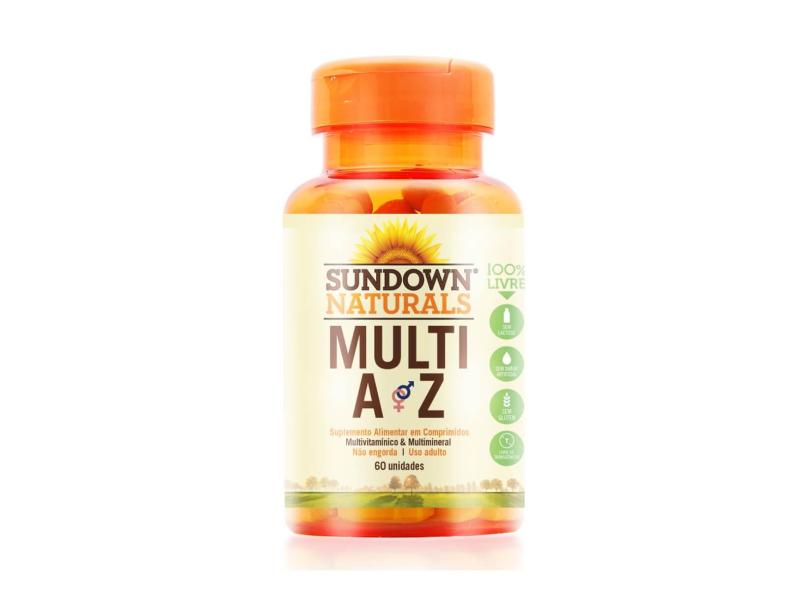 Multivitamínico Multi A-Z Sundown com 60 Comprimidos Sundown Naturals ...