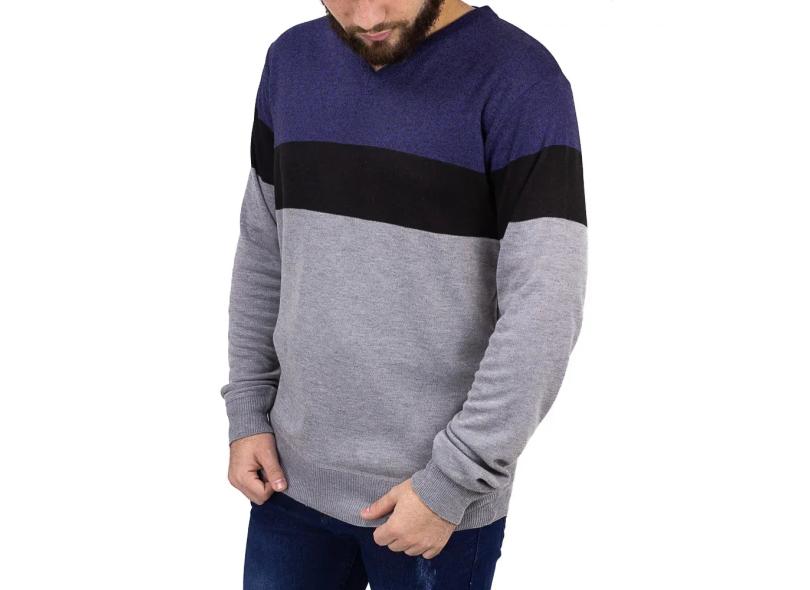 Suéter Masculino Tricot Gola V Sea Surf Royal com o Melhor Preço é no Zoom
