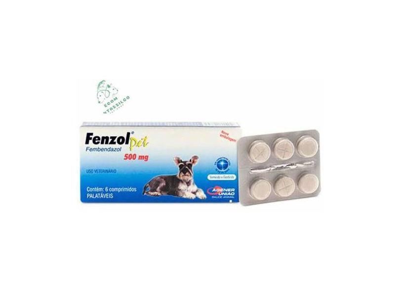Fenzol Pet Agener União 500 Mg Antiparasitário C/ 6 Comp com o Melhor ...