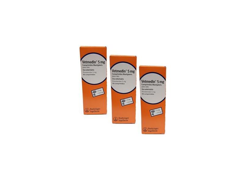 Vetmedin 5mg 50 comprimidos KIT 3 unid Pimobendan com o Melhor Preço é ...