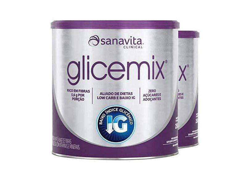 Kit 2 Glicemix IG Controlador Glicêmico Sanavita 250g com o Melhor ...