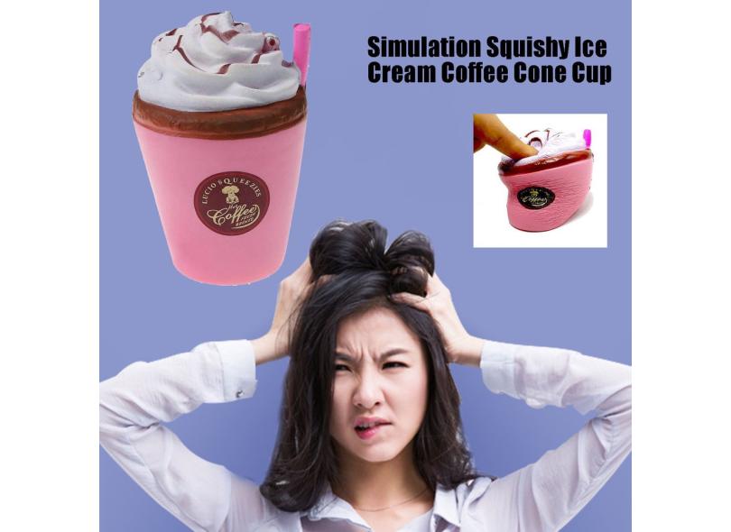 Simulao mole Ice Cream Coffee Cone Cup simulao Ice Cream copo com o ...