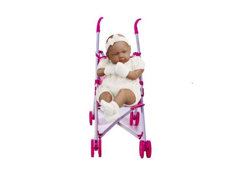Boneca Bebê Reborn Real Negra 5078 Com Certidão E Carrinho - Roma com o ...