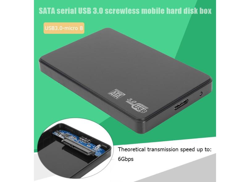 2.5 "usb 3.0 micro-b para sata externo 6-gbps ssd disco rígido gabinete ...