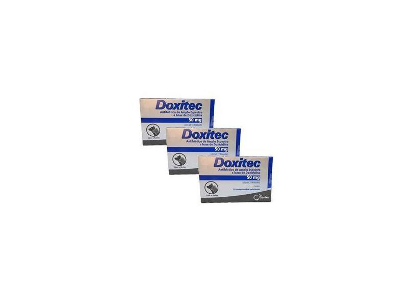Doxitec 50mg 16 Comprimidos Kit 3cx Syntec Cães E Gatos em Promoção é ...