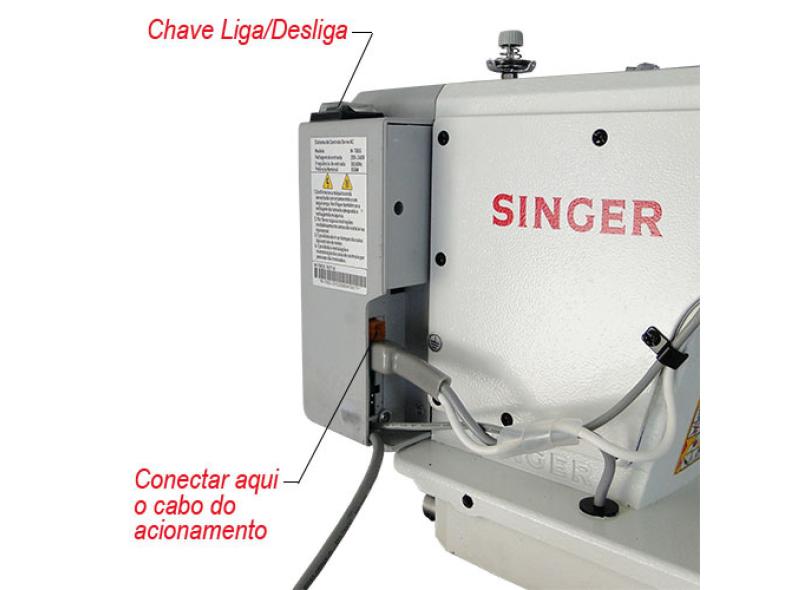 Máquina de Costura Industrial Reta Singer 141G-20CEA com Motor Direct ...