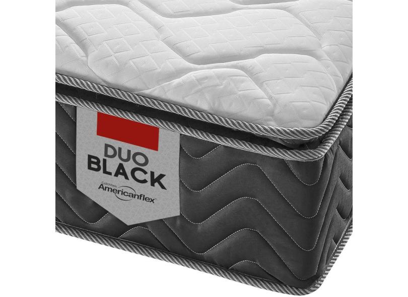 Colchão Casal Molas Ensacadas Americanflex Duo Black III 138x188x27cm ...