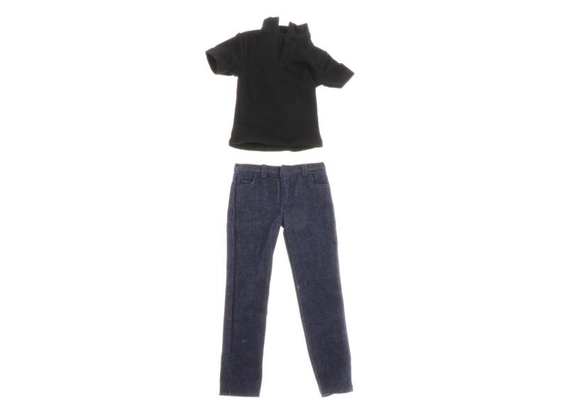 T-shirt Dos Homens De Escala 1/6 Roupas De Jeans Para Figuras ...