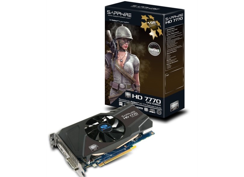 Placa de Video ATI Radeon HD 7700 1 GB DDR5 128 Bits Sapphire HD 7700 ...