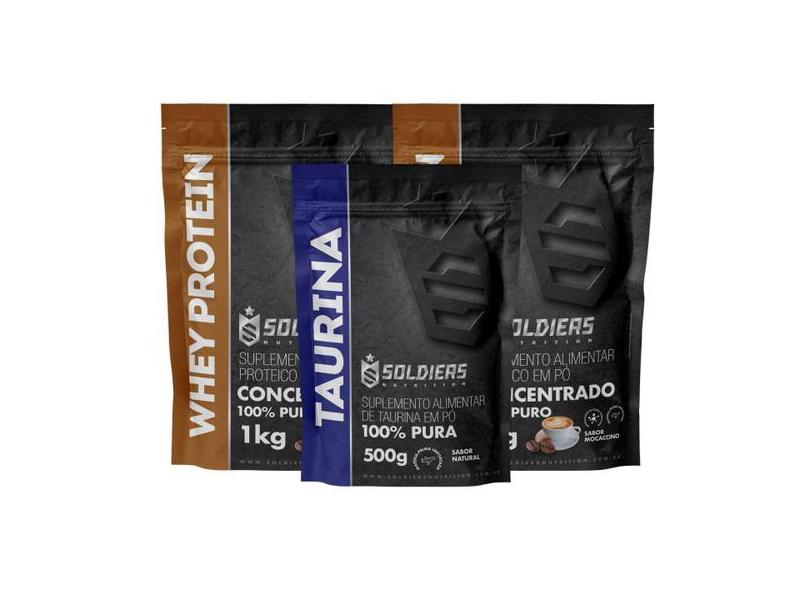 Kit: Whey Protein Concentrado 2Kg + Taurina 500G - 100% Importado - So ...