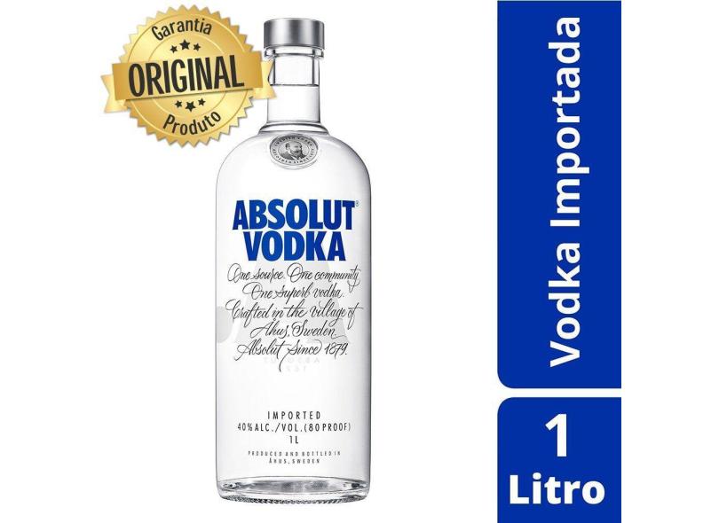 Vodka Importada Absolut Original 1 Litro em Promoção é no Buscapé