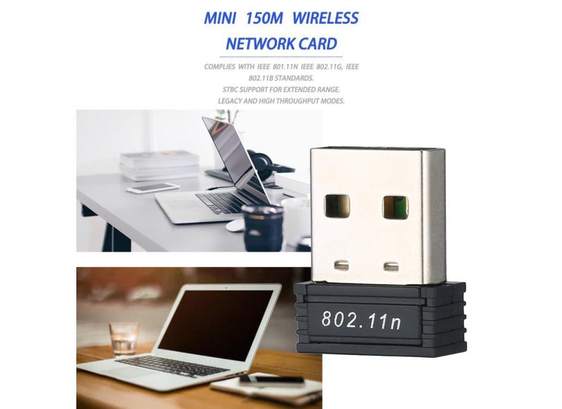 150M Mini USB WiFi Rede sem fio lan Placa 802.11n / g / b Adaptador de ...