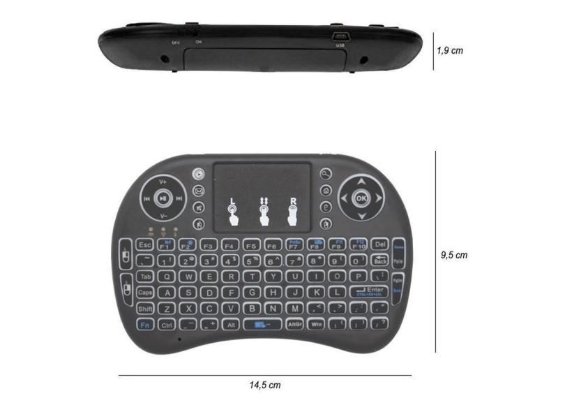 Mini Teclado Wireless Bluetooth Touchpad Sem Fio Iluminado com o Melhor ...