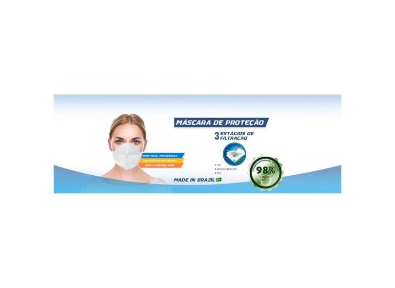 Máscara Descartável Tripla Proteção C/ Clipe Nasal Cx 50 Uni com o ...