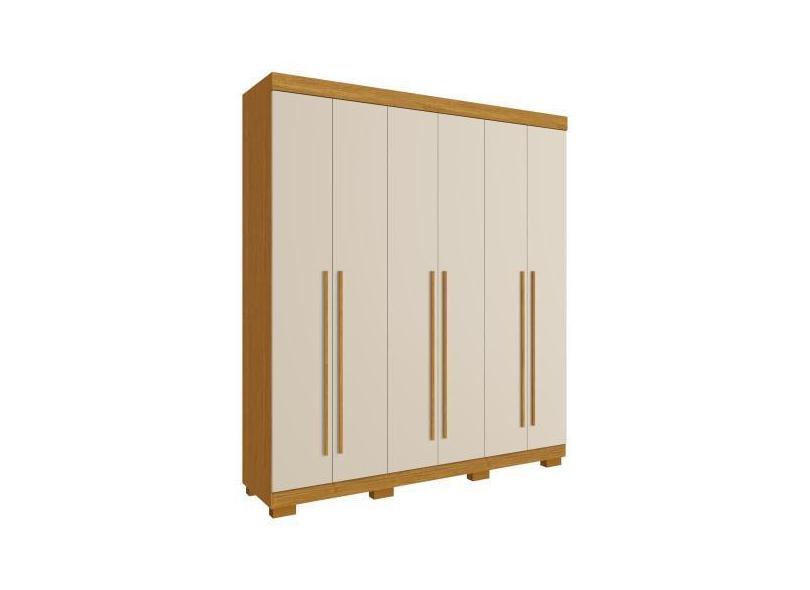 Guarda Roupa Acp Paolla 6 Portas Com Pés - Cinamomo/Off White em ...