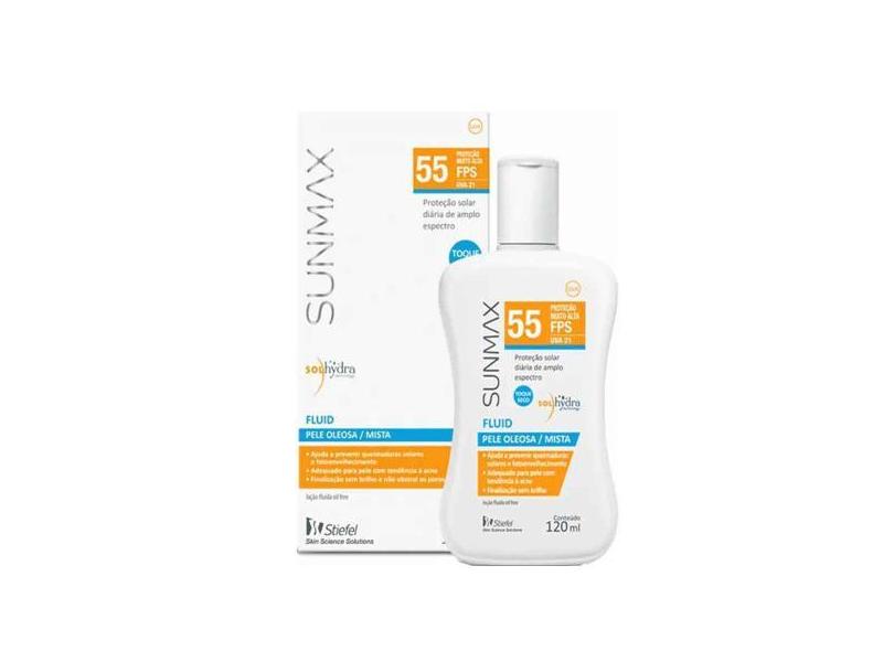 Sunmax Fluid Protetor Solar Fps55 Oleosa A Mista 120ml - Stiefel com o ...