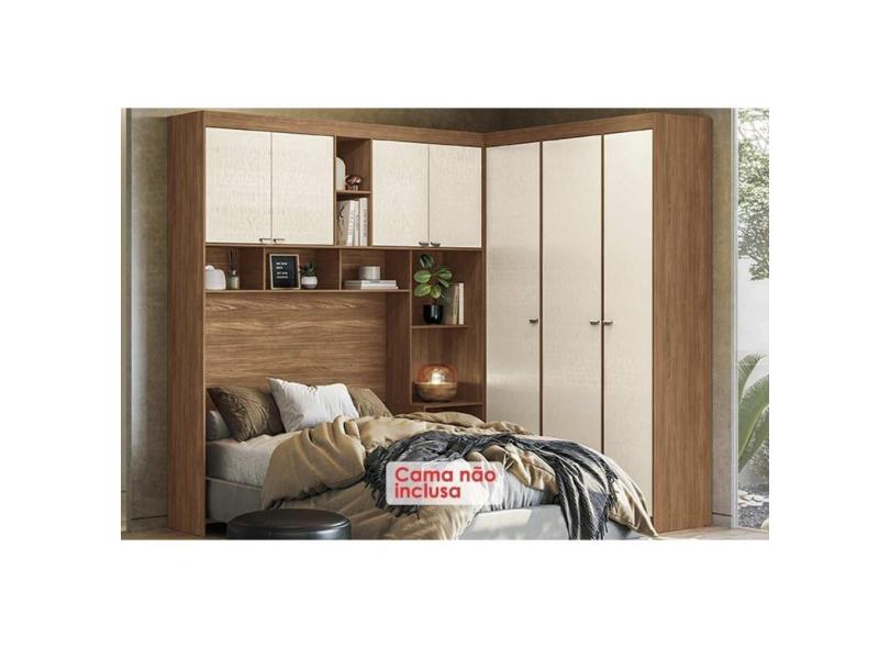 Guarda Roupa Casal 7 Portas e 4 Gavetas Lugano jatoba/Areia - Santos ...
