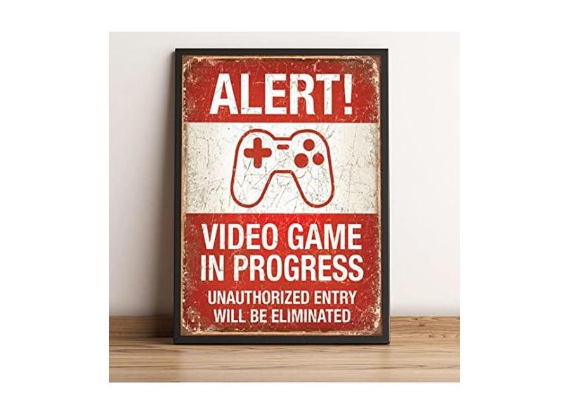 Quadro decorativo Videogame Alert Video Game in Progress com o Melhor ...