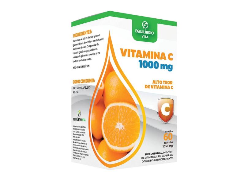 Vitamina C 1000mg Equilíbrio Vita com 60 Cápsulas 60 Cápsulas em ...