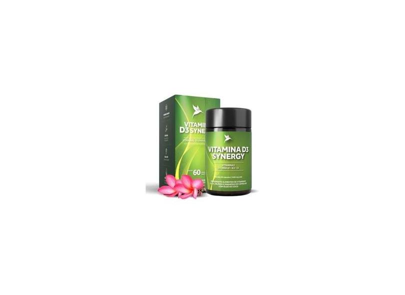 Vitamina Synergy, Pura Vida, D3 2.000ui, K2 Mk7 100mcg, 60 cápsulas com ...