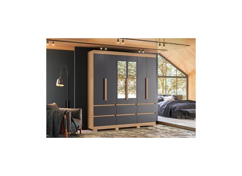 Guarda Roupa Milano 6 Portas Com Espelho Móveis Albatroz - Moveis Alba ...