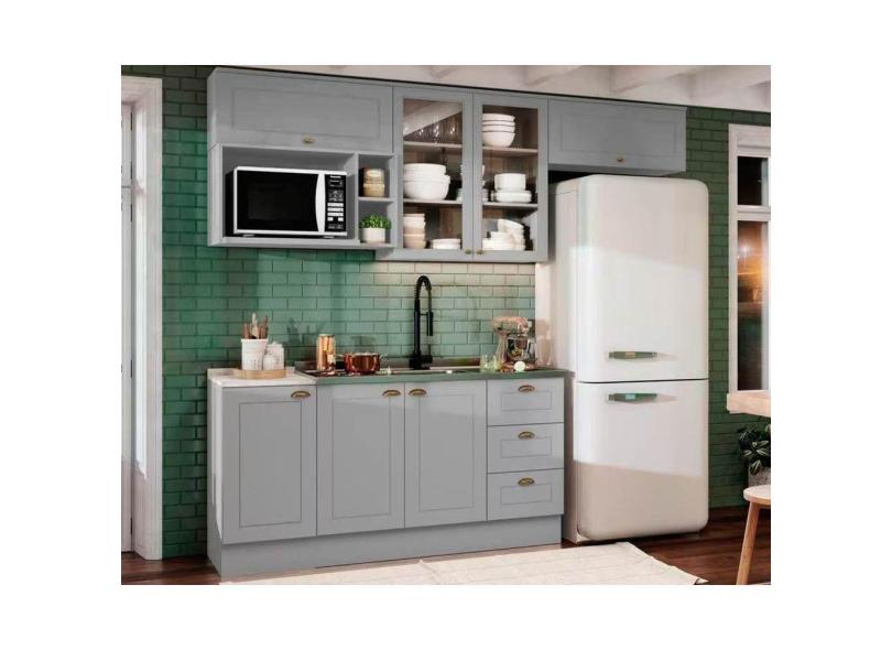 Kit de Cozinha Modulada 7 Peças Americana (3 Aéreos. 2 Balcões, 1 Nicho ...