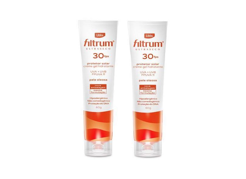 Kit Protetor Solar Facial Filtrum Fps 30 Toque Seco Ultra Seco em ...