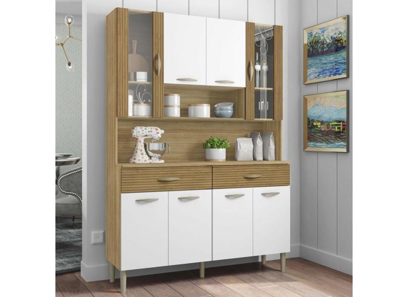 Armário De Cozinha Compacta 8 Portas 2 Gavetas Golden - Freijó-supremo ...