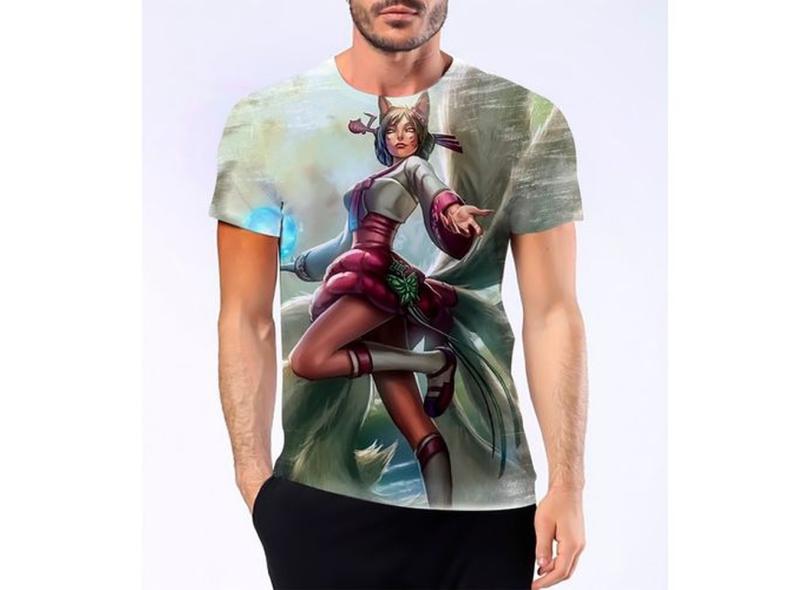 Camiseta Ahri Raposa De Nove Caldas League Of Legends Lol 03 com o ...