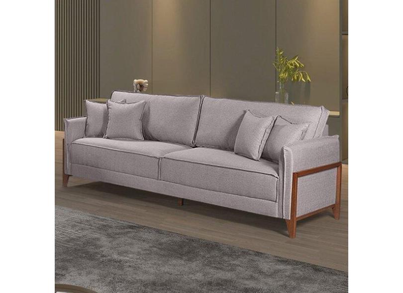 Sof 3 Lugares 1,80 Metros Panam Com 4 Almofadas Para Sala D com o ...