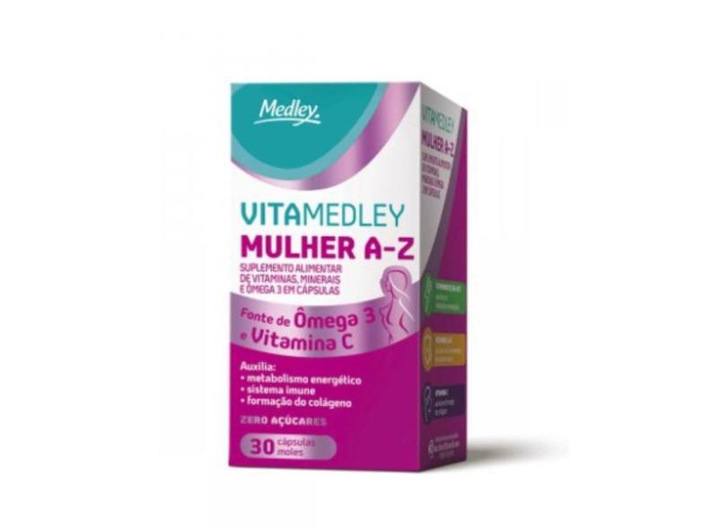 Vitamedley Mulher A-Z Medley 30 Cápsulas Moles com o Melhor Preço é no Zoom