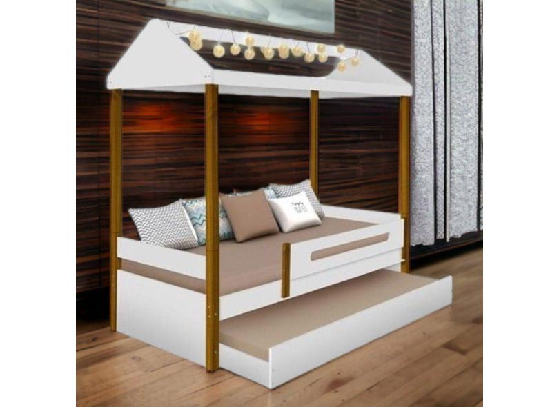 Cama Casa Solt. Lara Branco/mel c/ Aux. Firenze E Led com o Melhor ...