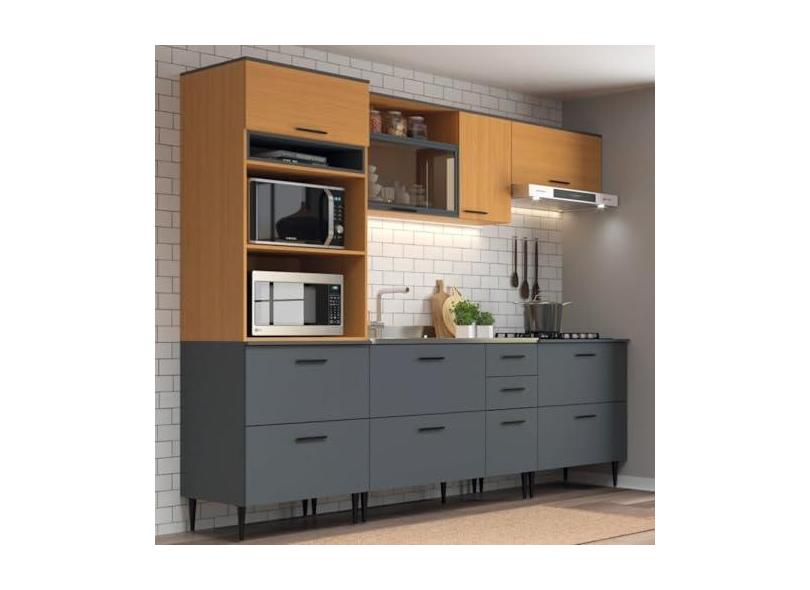 Cozinha Modulada 5 Peças 11 Portas e 2 Gavetas Bárbara Moveis Sul ...
