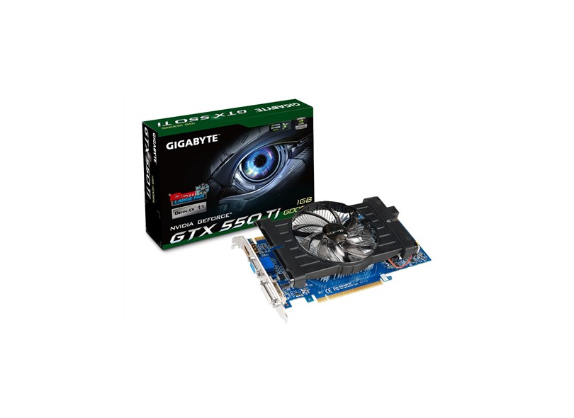 Placa de Video NVIDIA GeForce GTX 550 Ti 1 GB DDR5 192 Bits Gigabyte GV ...
