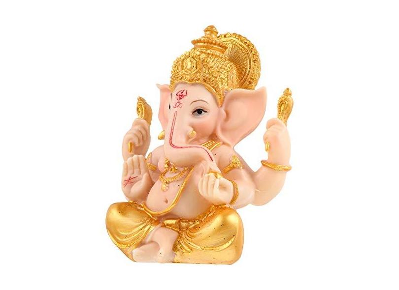 Hemoton Estatueta de Deus Elefante Hindu Sorte Riqueza Escultura ...