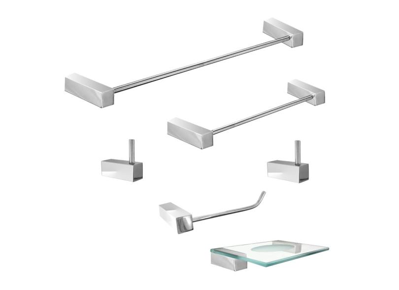 Kit de Banheiro em Aço Inox 6 Peças Alto Padrão 339VIP com o Melhor ...