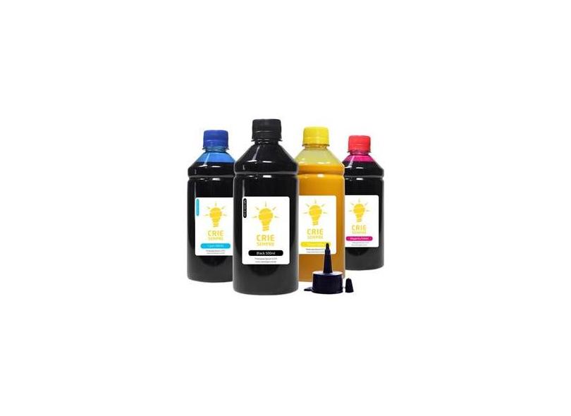 Kit 4 Tintas para Epson L575 Bulk Ink CMYK Crie Sempre Pigmentada 500ml ...