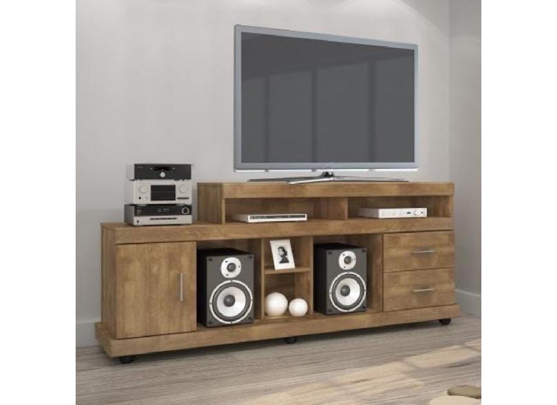 Rack para TV até 50 Polegadas 2 Gavetas 6 Nichos Bem Ti Vi JCM ...