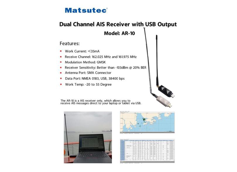 Dual Channel USB ais Receiver interface Estável ais Receiver Para ...