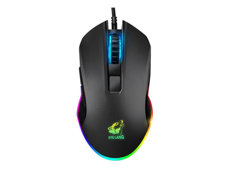 V1 Gaming Mouse Wired Rgb Luz 8 botões programáveis Óptico Sensor Gamer ...